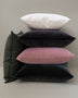 Hugo Velvet Pillow Cover, Charcoal