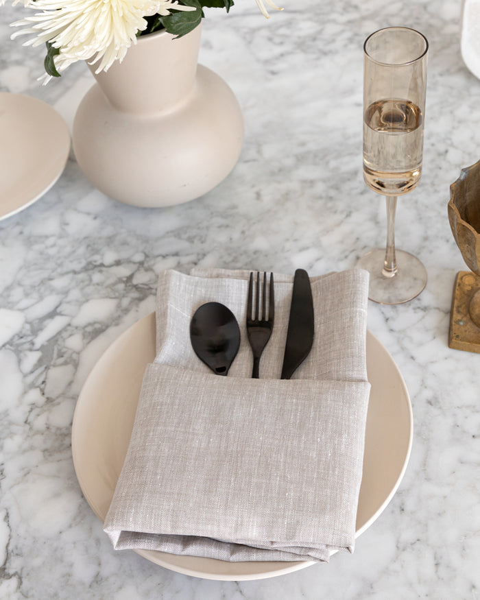 Grace Linen Napkins, Natural (Set of Two)
